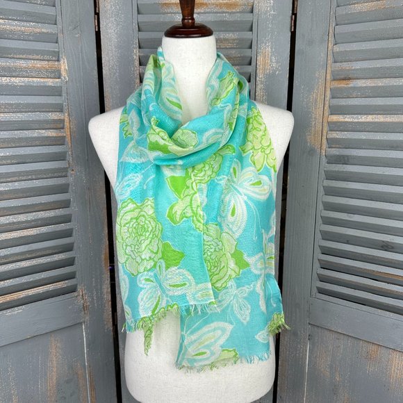 Lilly Pulitzer | Accessories | Lilly Pulitzer Fringed Silk Cashmere Scarf | Poshmark